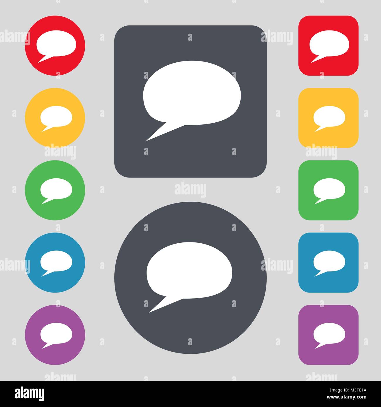 Sprechblase Symbole. Denke cloud Symbole. Bunten Tasten. Vector ...