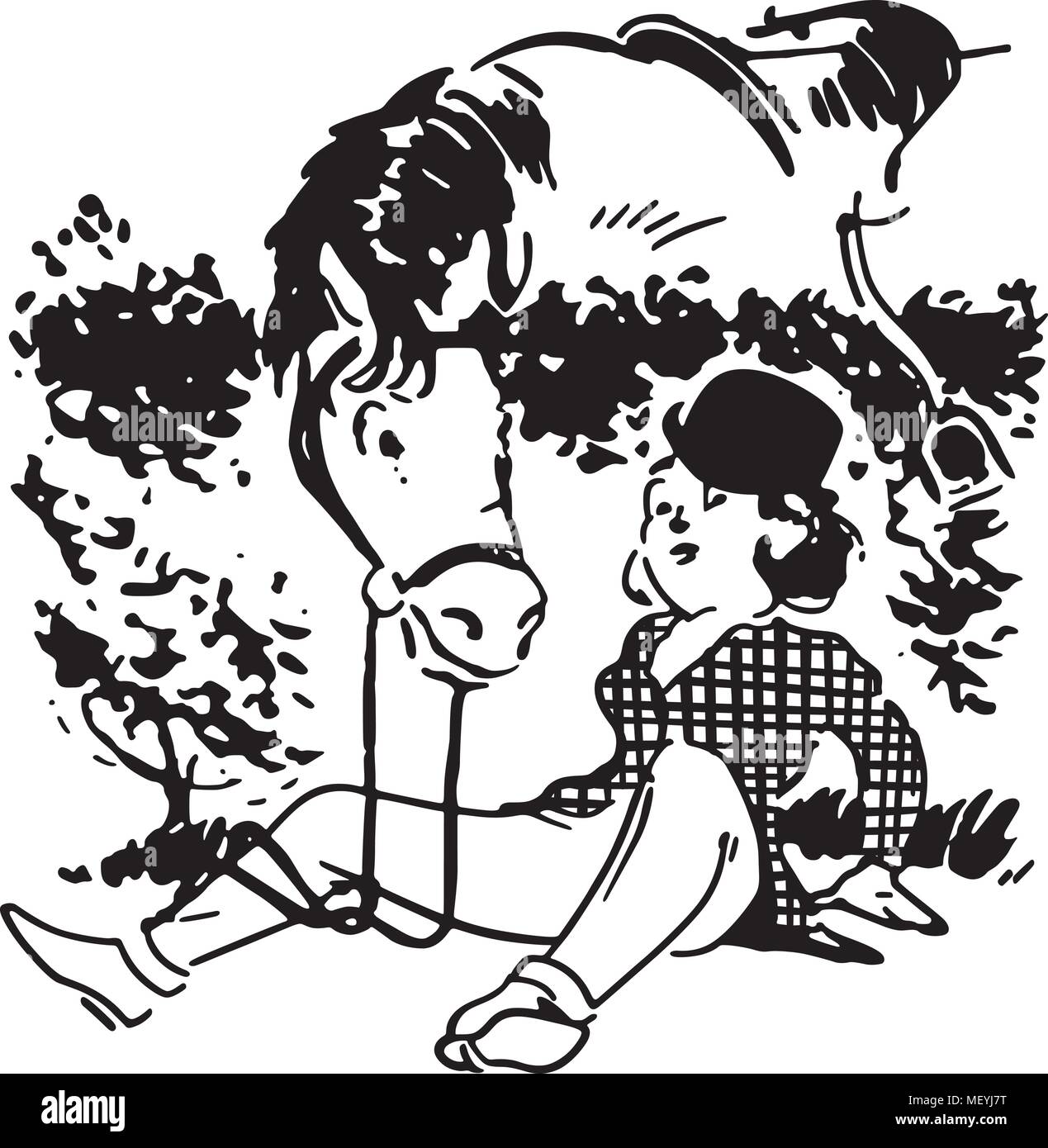 Retro Clip Art Illustration - Retro Clipart Illustration Stock ...