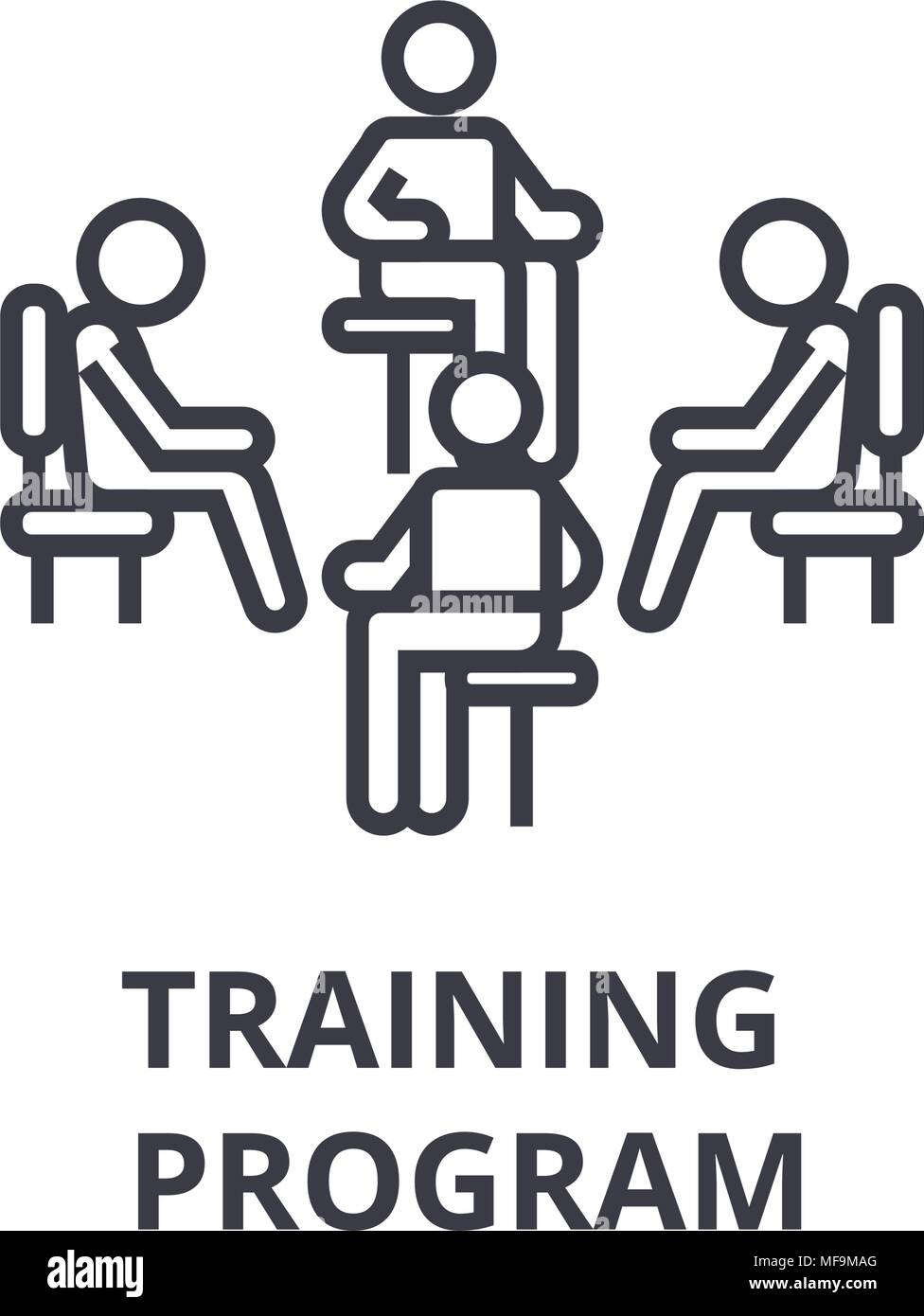 Ausbildung dünne Linie Symbol, Zeichen, Symbol, illustation, lineare ...