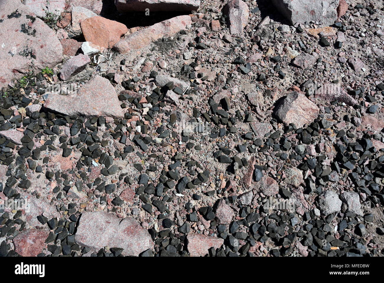 Von kies Kies Steine unterschiedlicher Form als Boden Textur ...