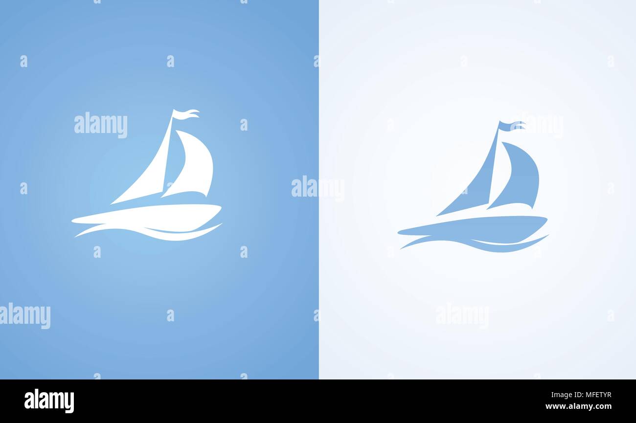 Silhouette des segelboots Stock-Vektorgrafiken kaufen - Alamy