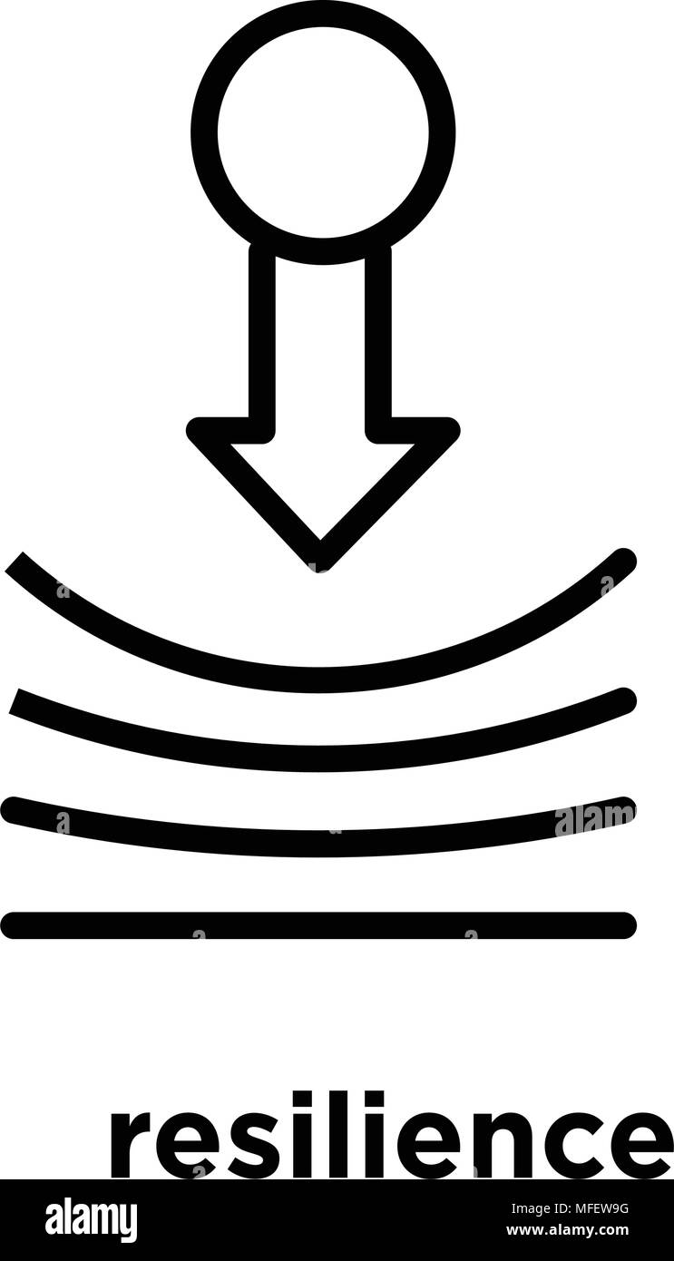 Resilienz Symbol auf weißem Hintergrund, Vector Illustration Stock ...