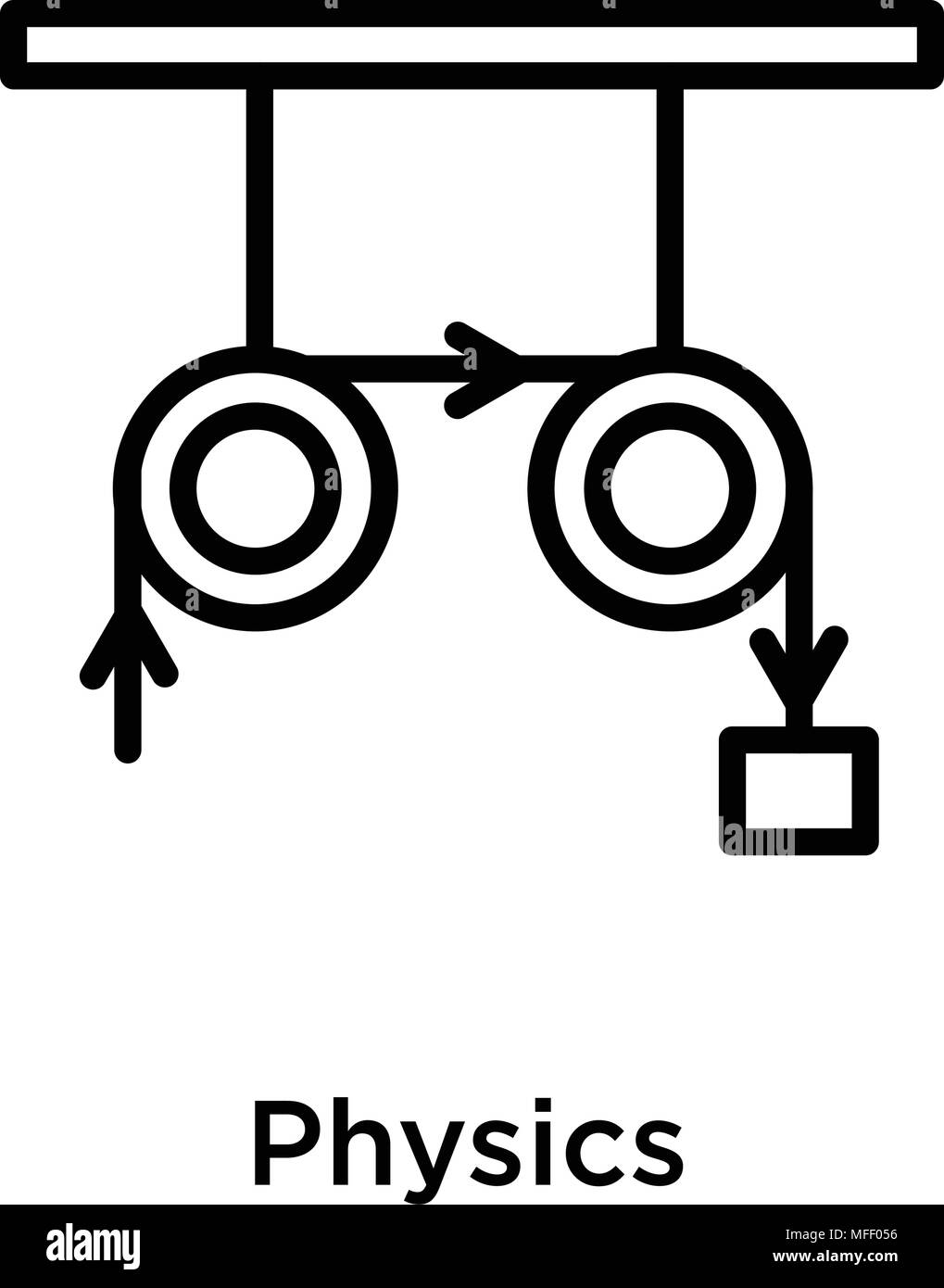 Physik Symbol auf weißem Hintergrund, Vector Illustration Stock ...