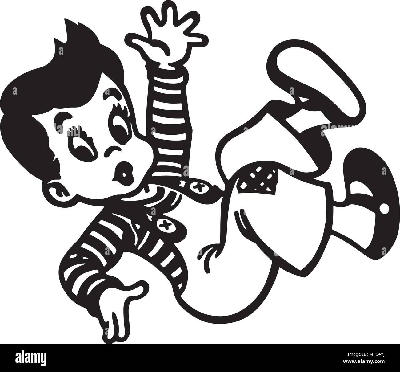 Jack - Retro Clipart Illustration Stock-Vektorgrafik - Alamy