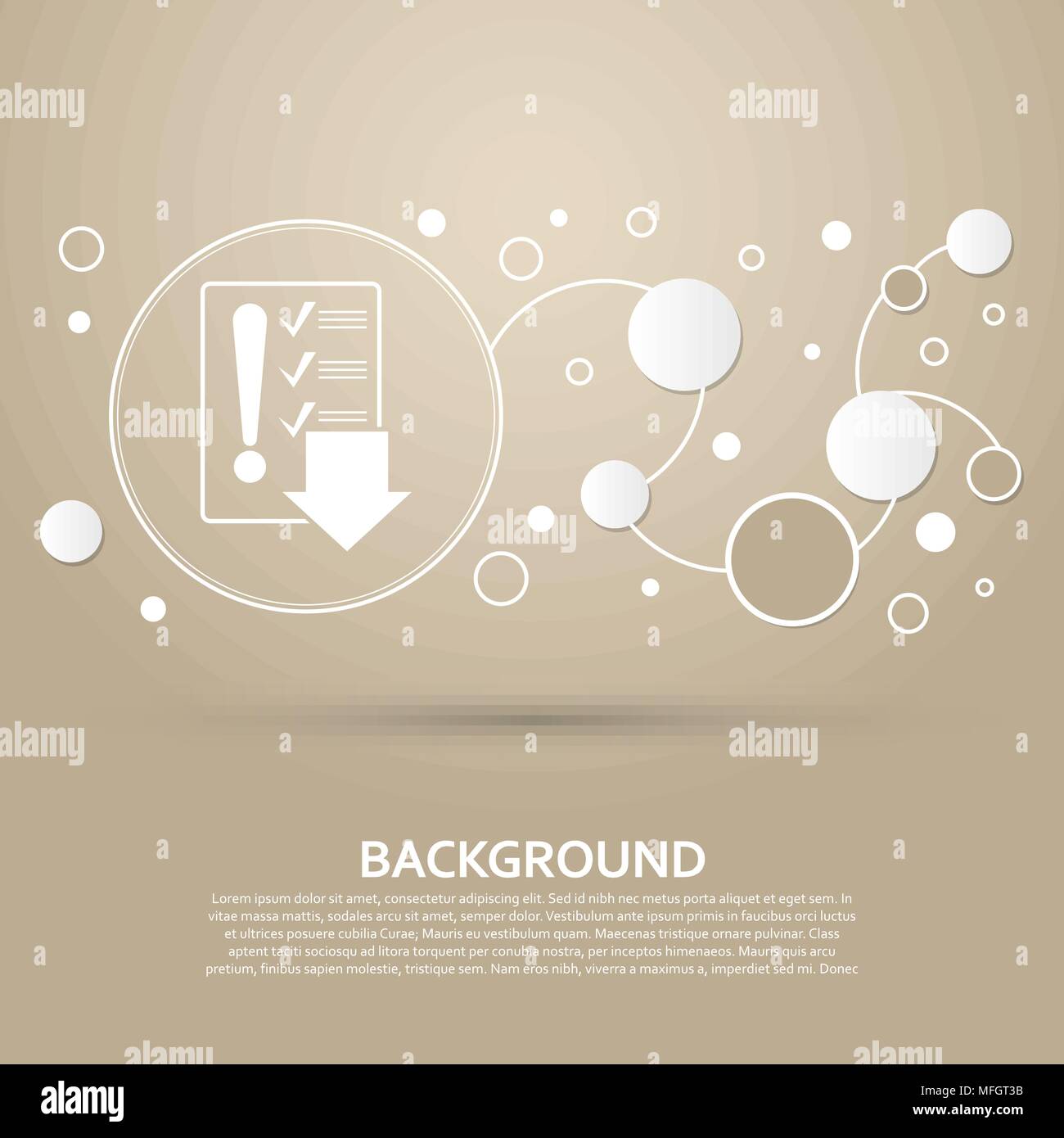 Piktogramm der Checkliste Symbol auf einem braunen Hintergrund mit ...