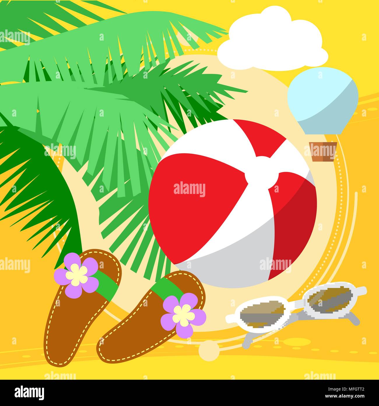 Baum palme himmel sonnenbrille Stock-Vektorgrafiken kaufen - Alamy