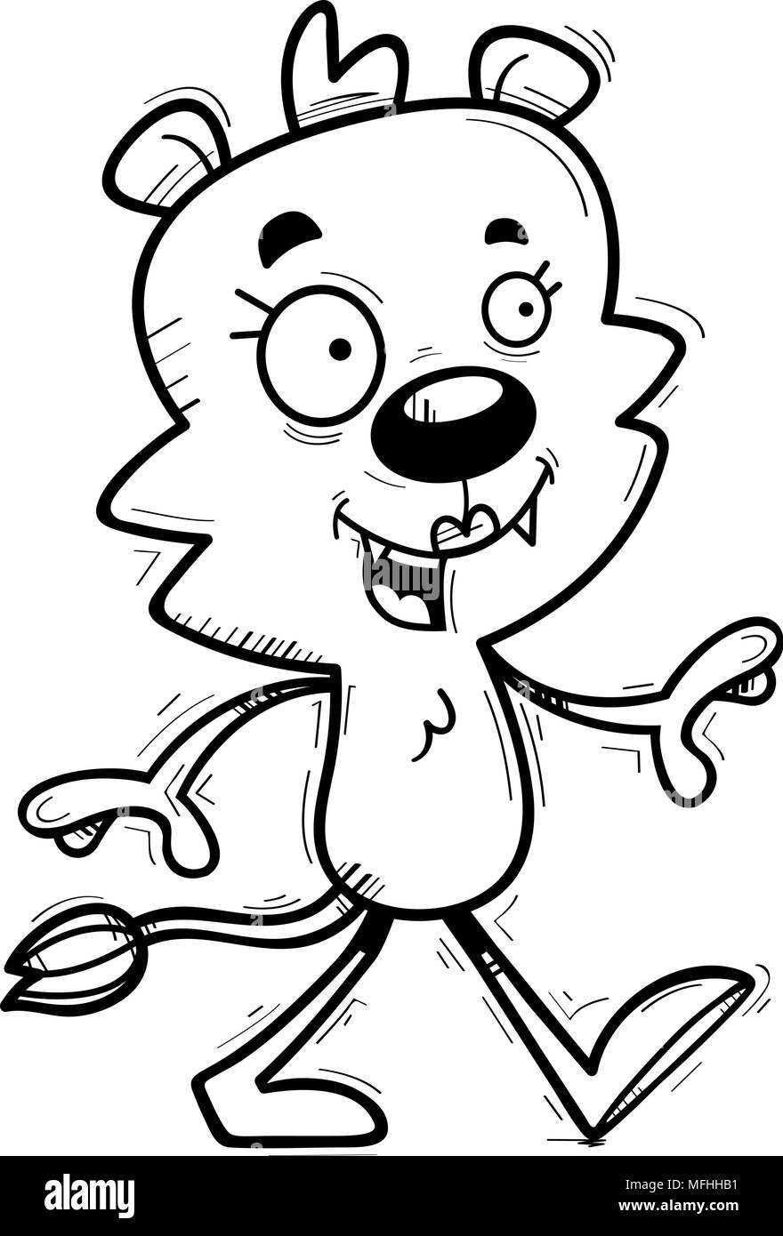 Cartoon löwe clipart Schwarzweiß-Stockfotos und -bilder - Alamy