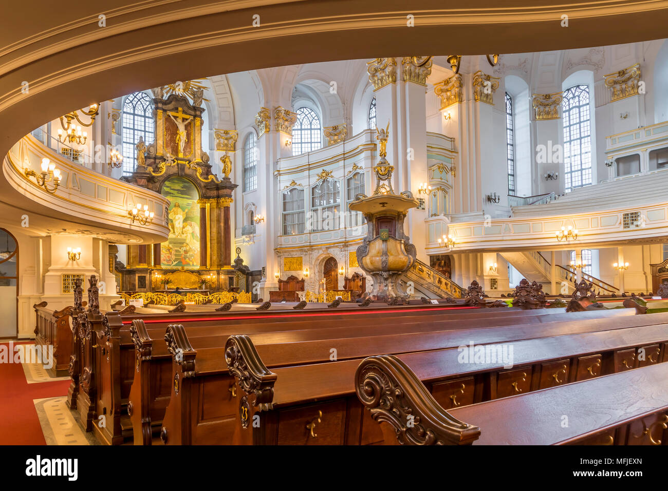 Innere St Michaels Kirche Hamburg Stockfotos und -bilder Kaufen - Alamy