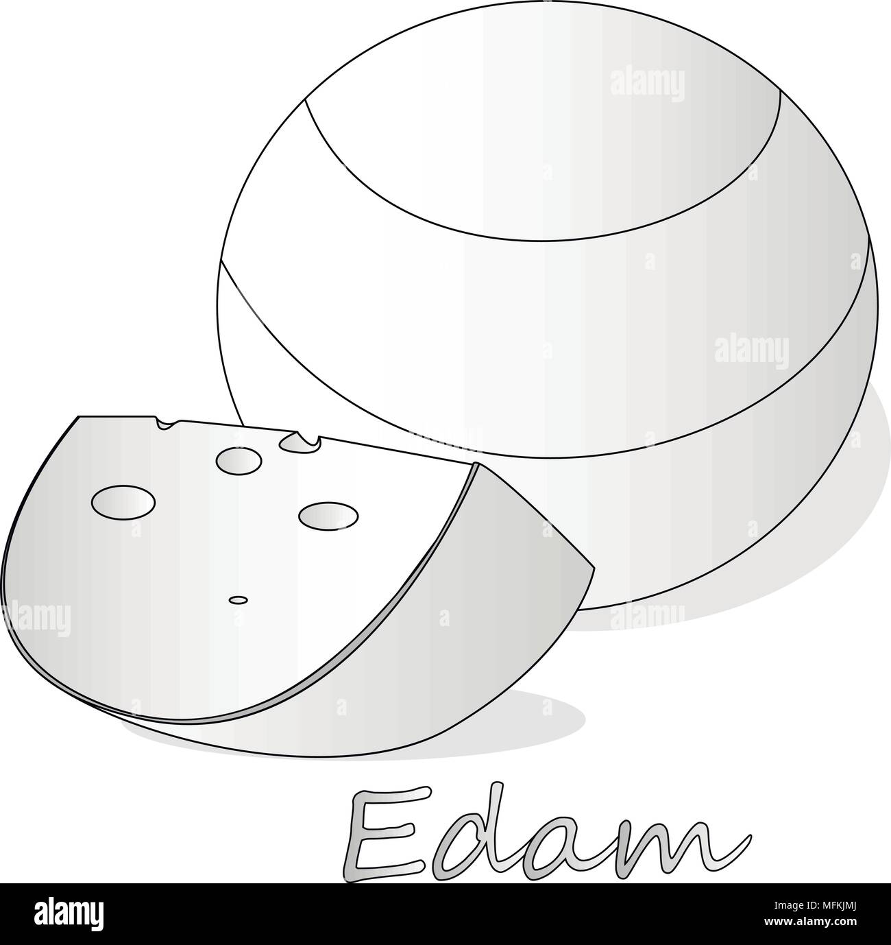 Traditioneller edamer käse Stock-Vektorgrafiken kaufen - Alamy