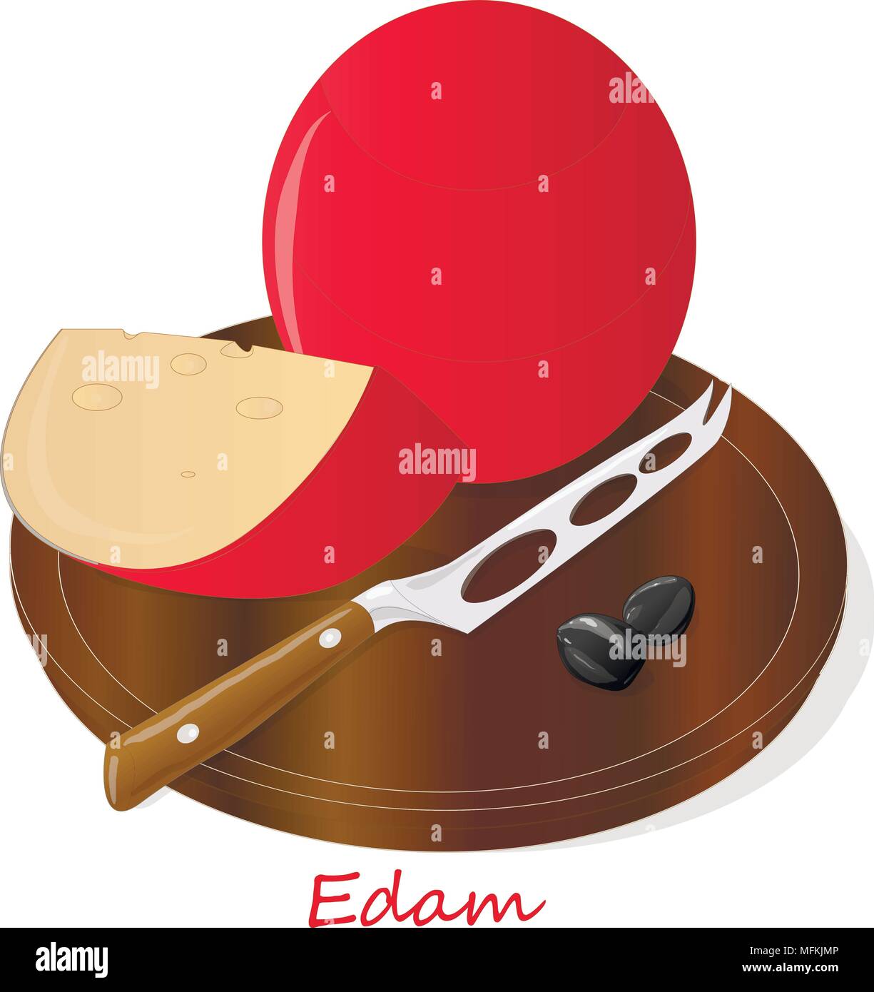 Traditioneller edamer käse Stock-Vektorgrafiken kaufen - Alamy