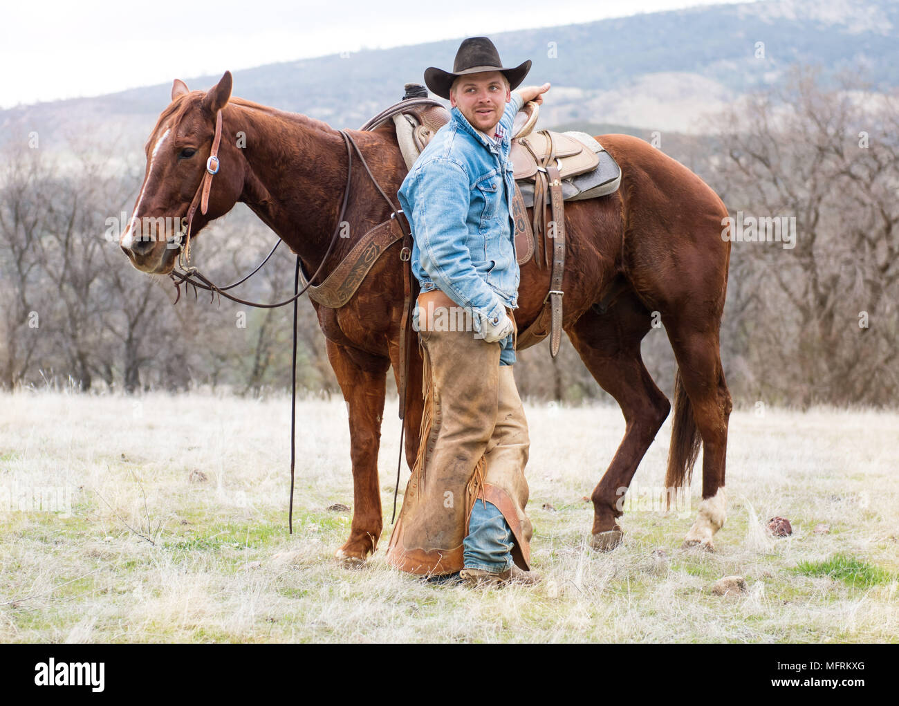 Working ranch cowboy -Fotos und -Bildmaterial in hoher Auflösung – Alamy