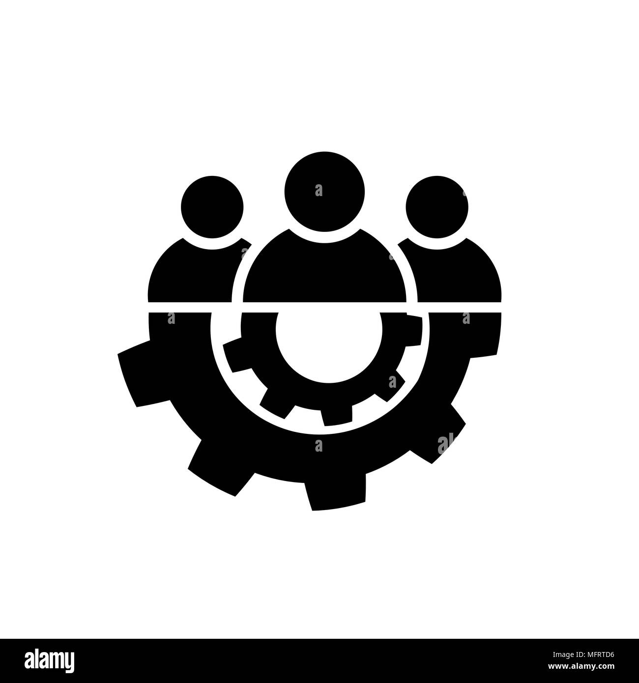 Teamwork meeting pictogram icon vector Stock-Vektorgrafiken kaufen - Alamy