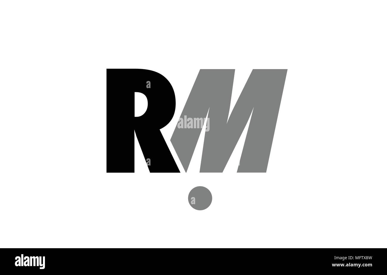 Kreative logo Symbol Kombination von Buchstaben rm r m in schwarz und ...
