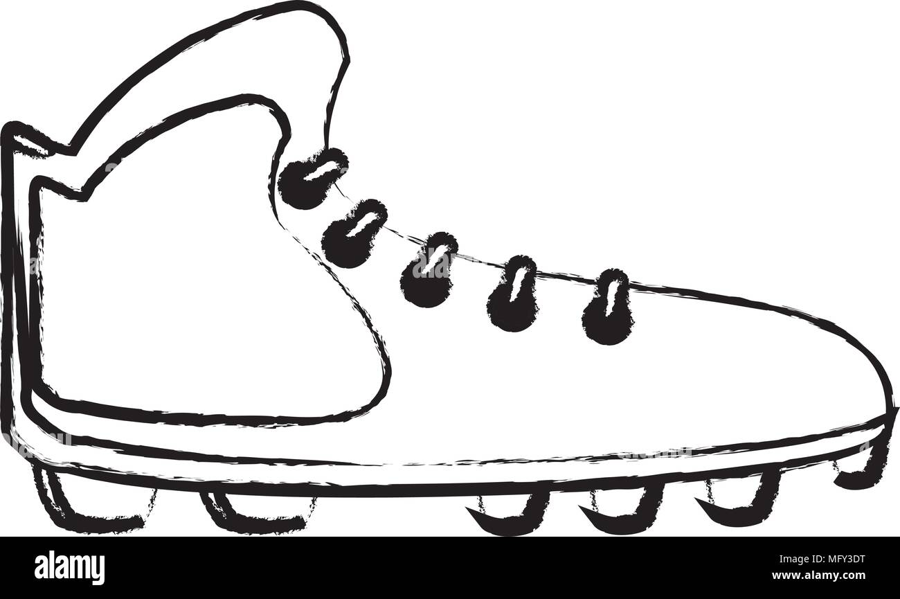 Skizze des American Football cleats Symbol auf weißem Hintergrund ...