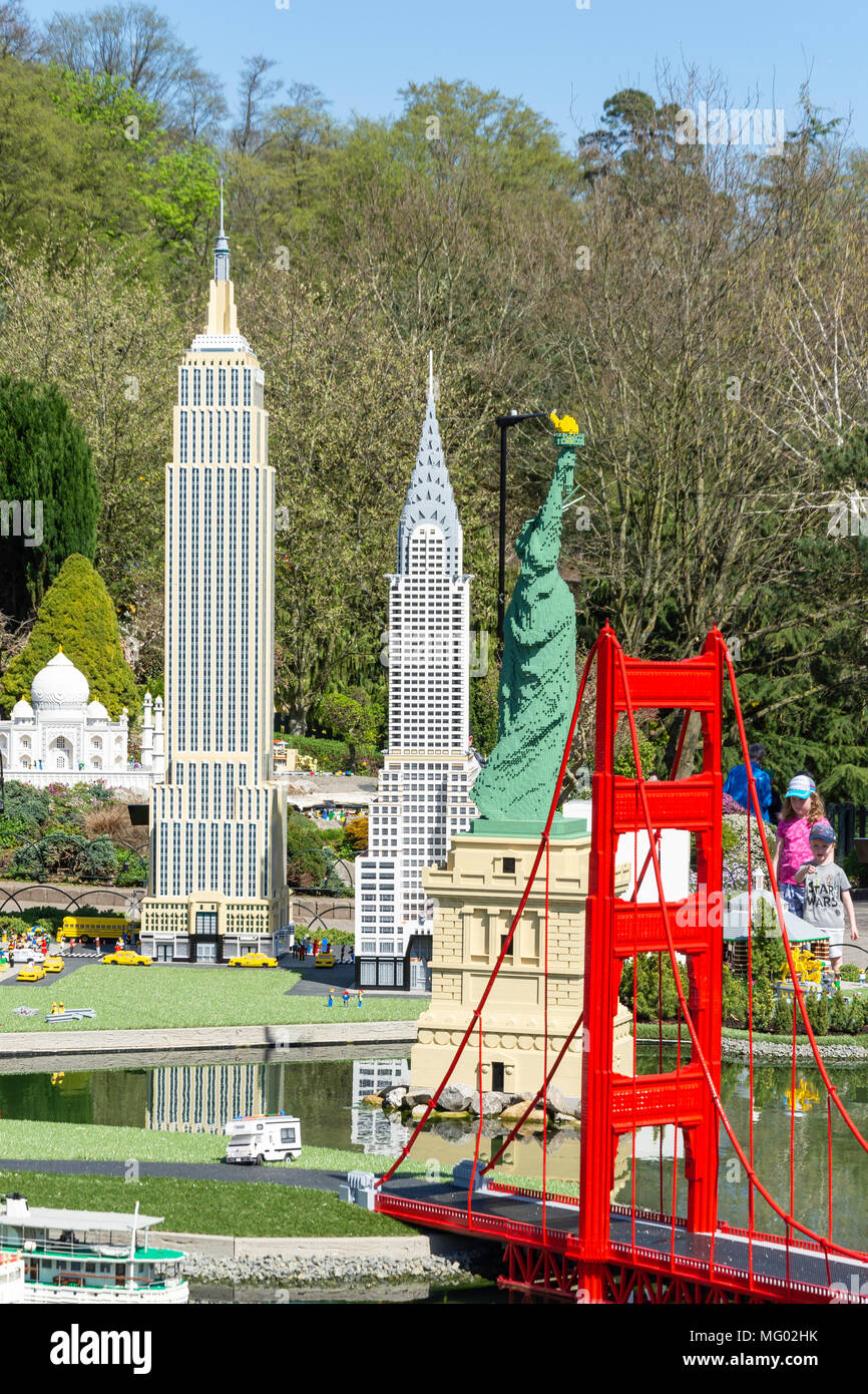Miniland USA im Legoland Windsor, Windsor, Berkshire, England ...