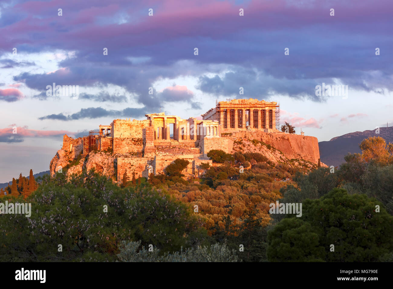 Akropolis, Parthenon in Athen, Griechenland Stockfotografie - Alamy