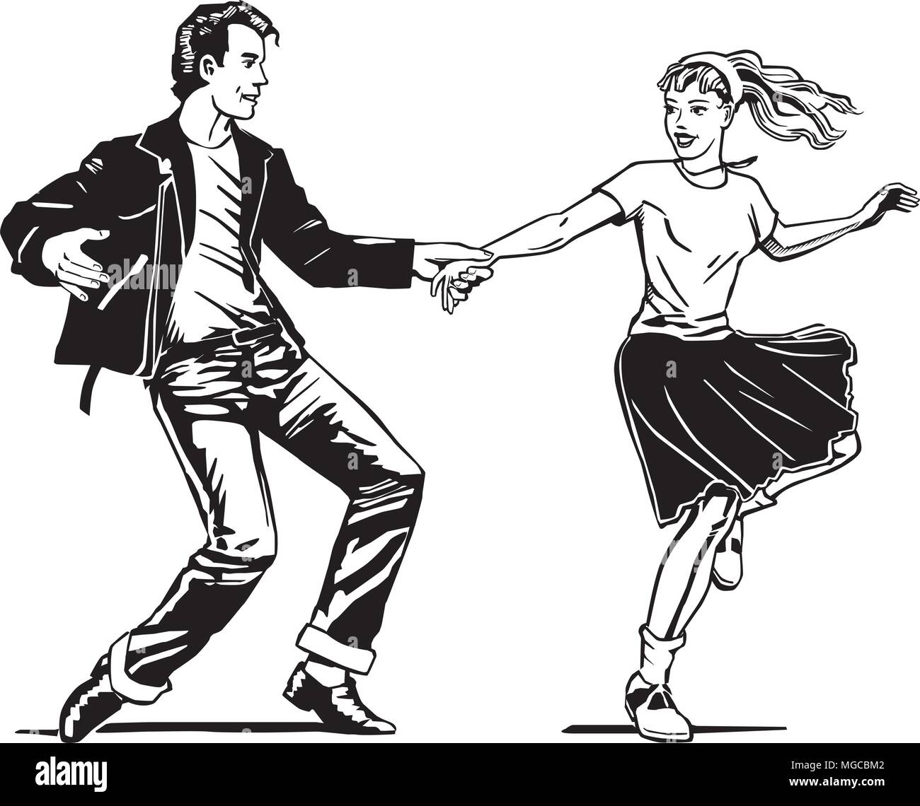 Retro Swing Tanzen - Retro Clipart Illustration Stock-Vektorgrafik - Alamy Retro Swing Tanzen - Retro Clipart Illustration Stock-Vektorgrafik - Alamy