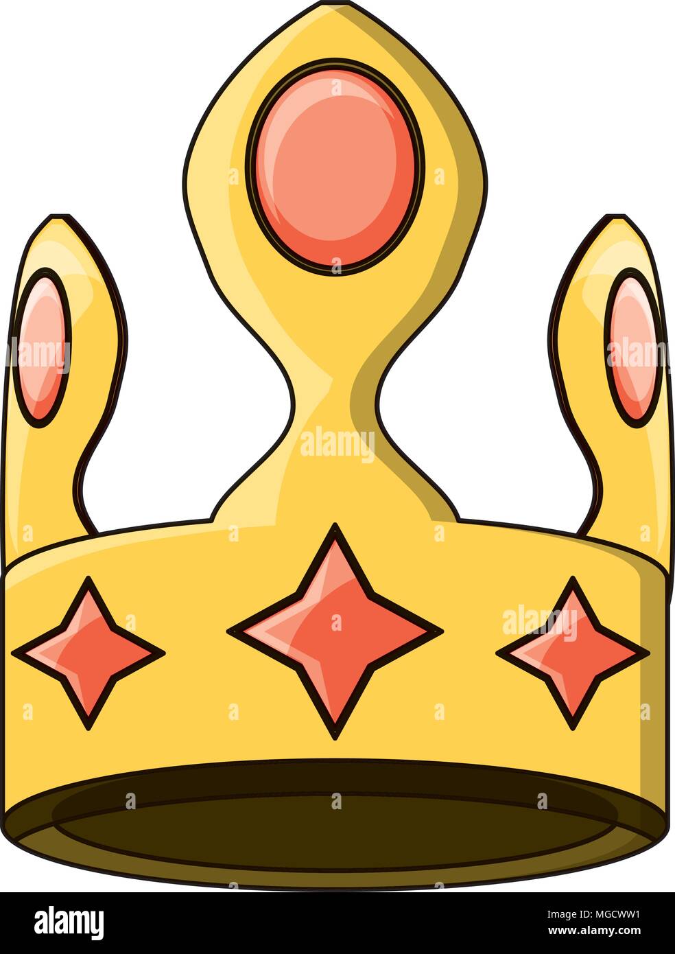 König Krone Symbol auf weißem Hintergrund, farbenfrohen Design. Vector ...