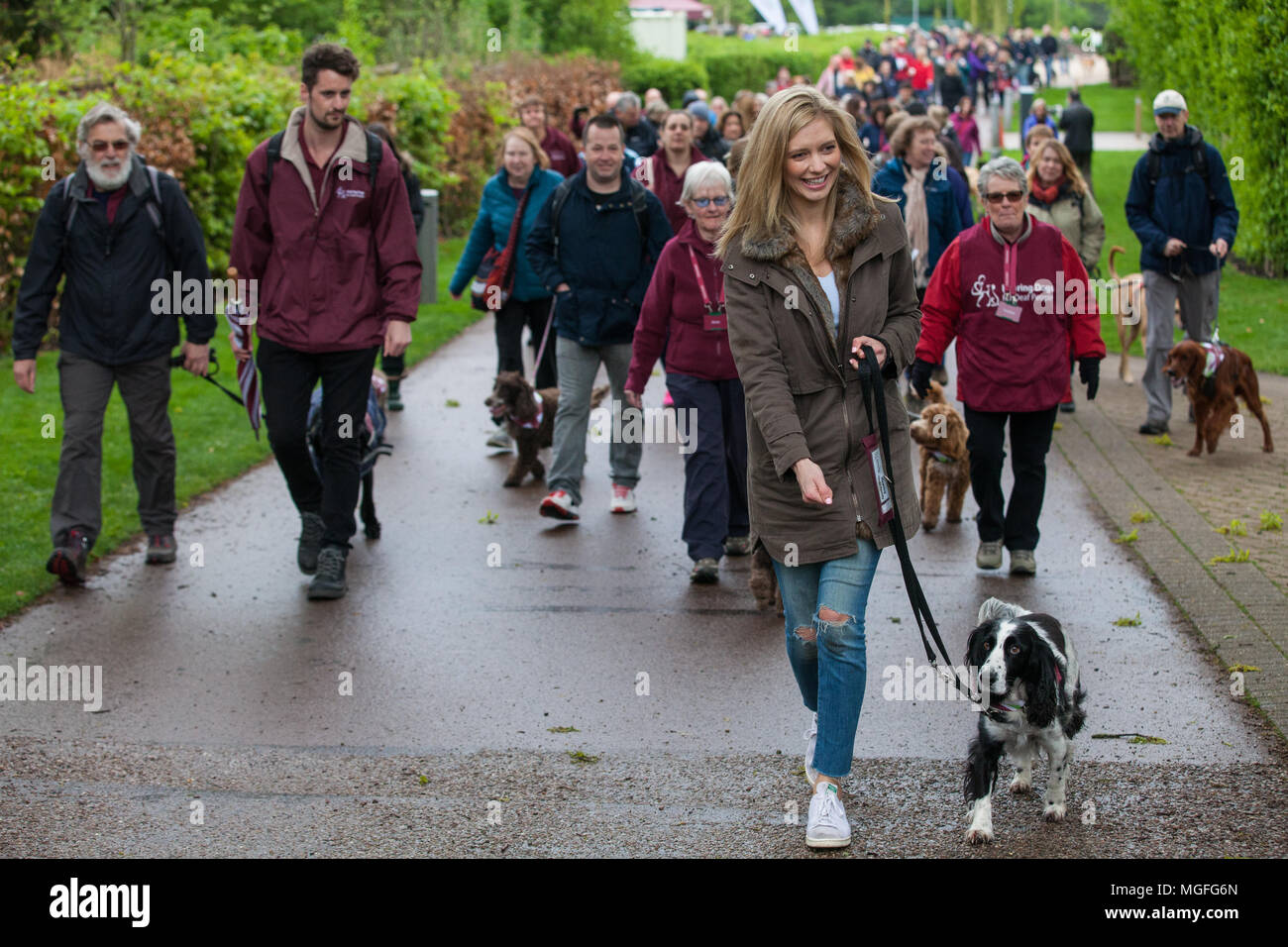 Windsor Great Park, UK. 28. April 2018. Die TV-Moderatorin Rachel Riley ...