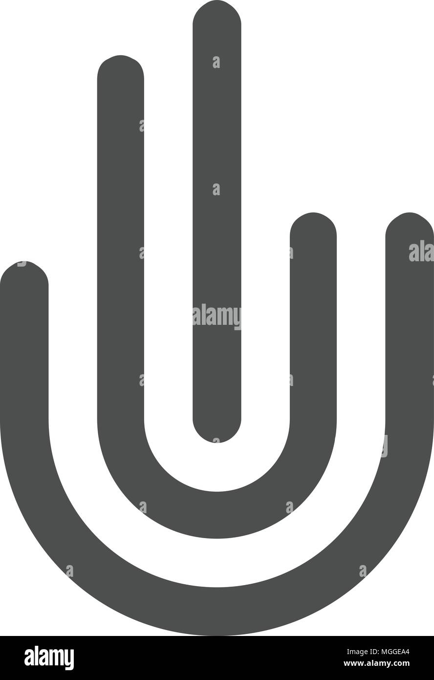 Gesten der Hand und Finger verschiedene Zeichen logo Vektor Linienstil ...