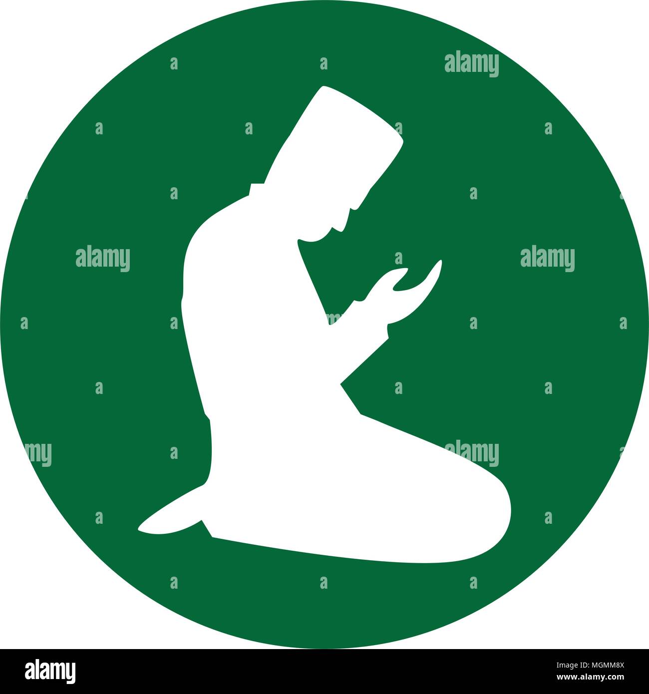 Muslimisches beten das Symbol, Konzept der Islam ist die Religion ...