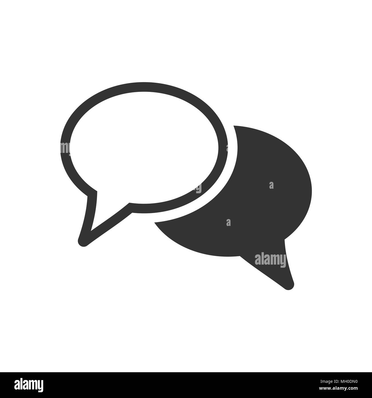 Sprechblase flachbild Vektor icon. Diskussion Dialog logo Illustration ...