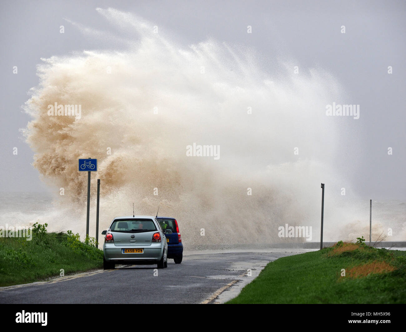 Leysdown auf Meer, Kent, Großbritannien. 30. April, 2018. UK Wetter ...