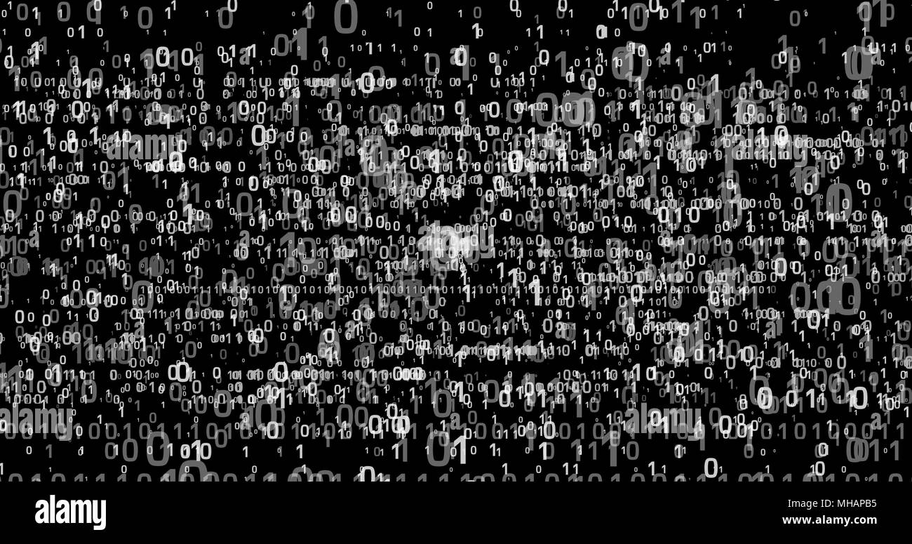 Zeros ones binary code background Schwarzweiß-Stockfotos und -bilder ...