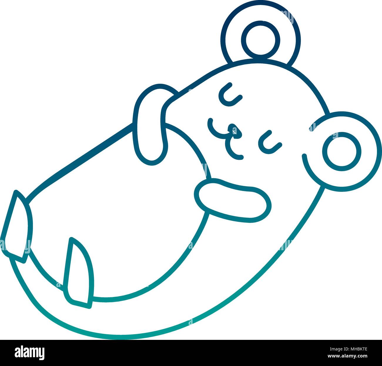 Adorable maus Schlaf Ruhe cartoon Vector Illustration Vektor ...
