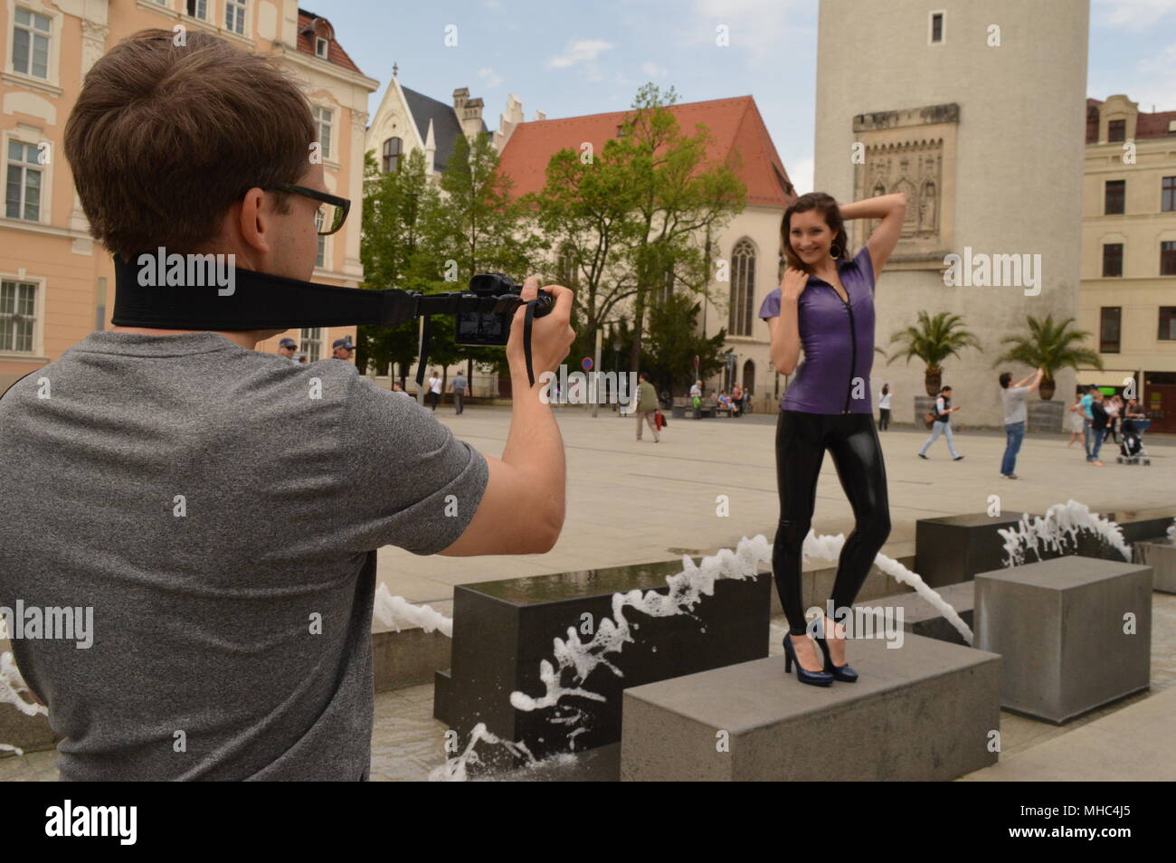Ricci Tauscher in Görlitz Sänger saengerin Modell Stockfotografie - Alamy