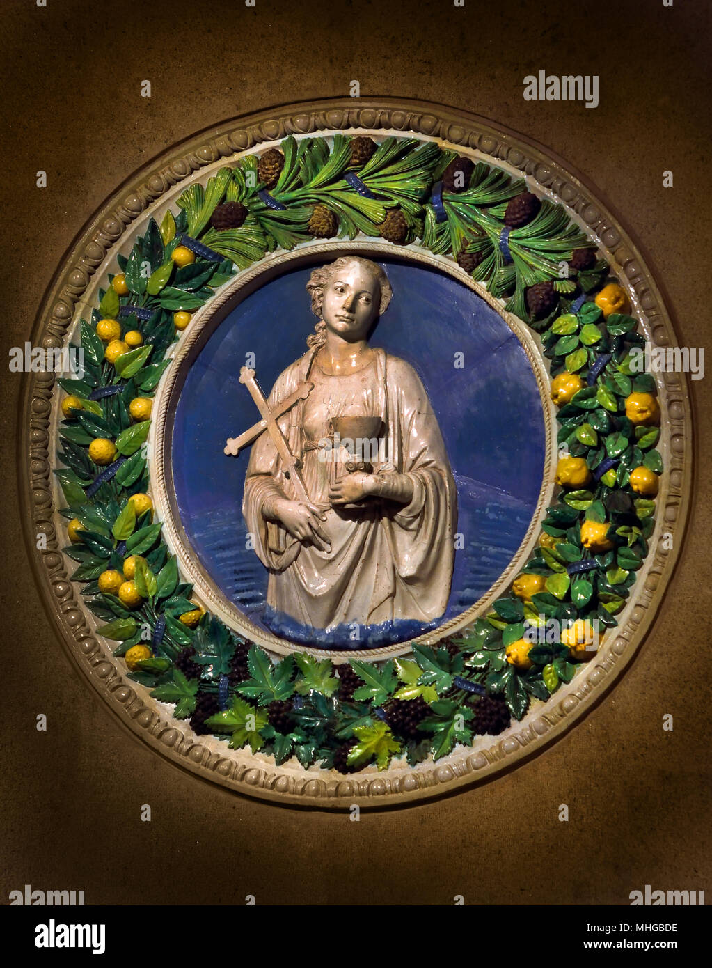 Glauben 1465 Andrea della Robbia. Florenz Italien Italienisch (Andrea della Robbia 1435 - 1525 ...