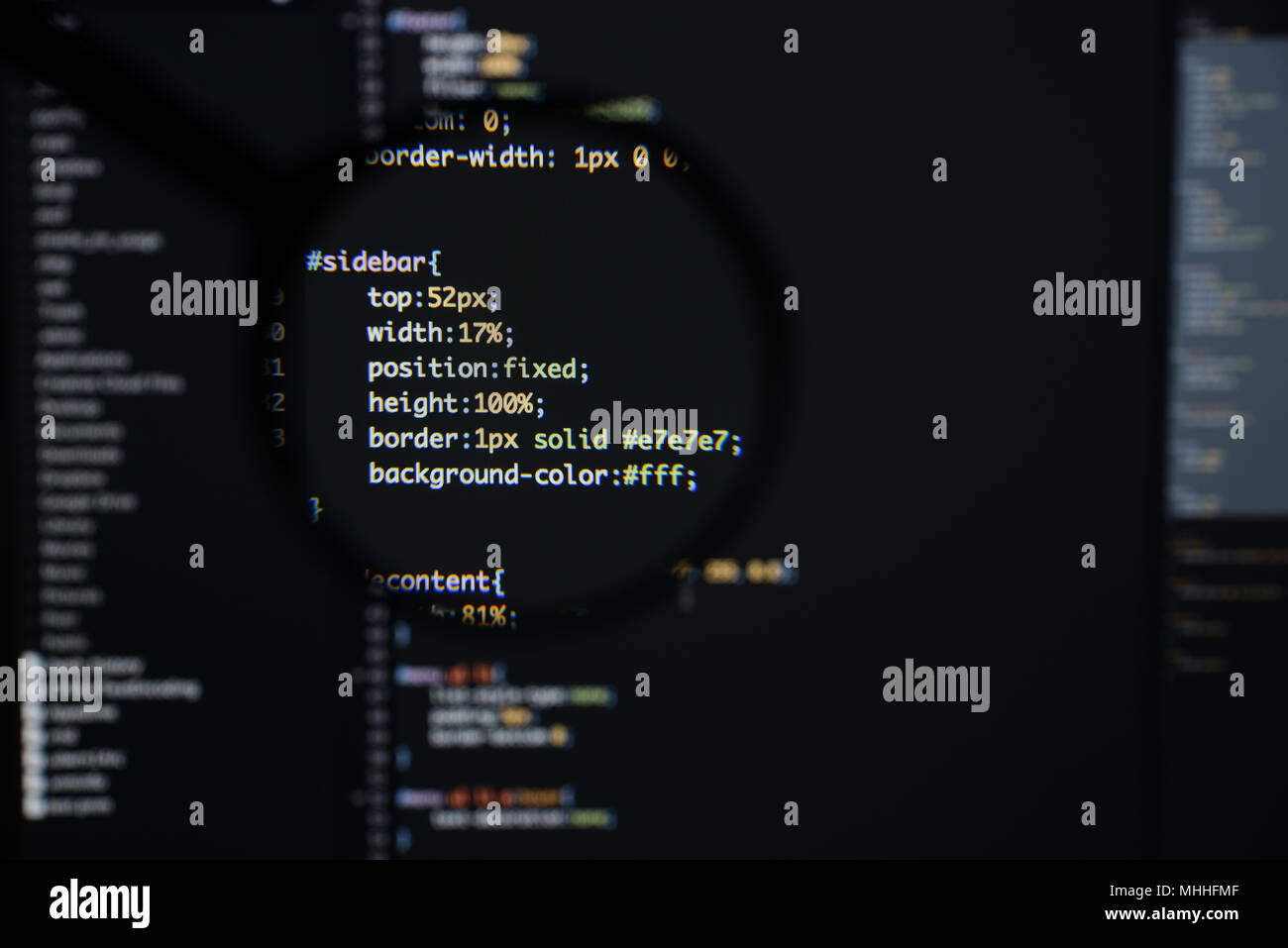 Echte Css Code Entwickeln Programmierung Workflow Abstrakter Algorithmus Konzept Zeilen Css
