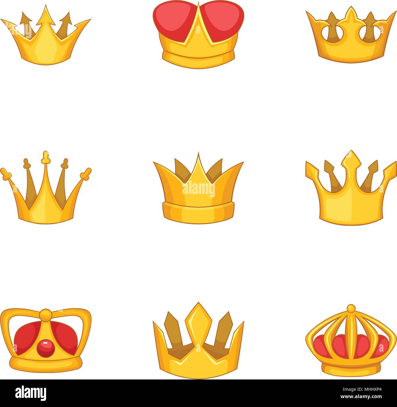 Corona Symbole, Cartoon Stil Stock-Vektorgrafik - Alamy