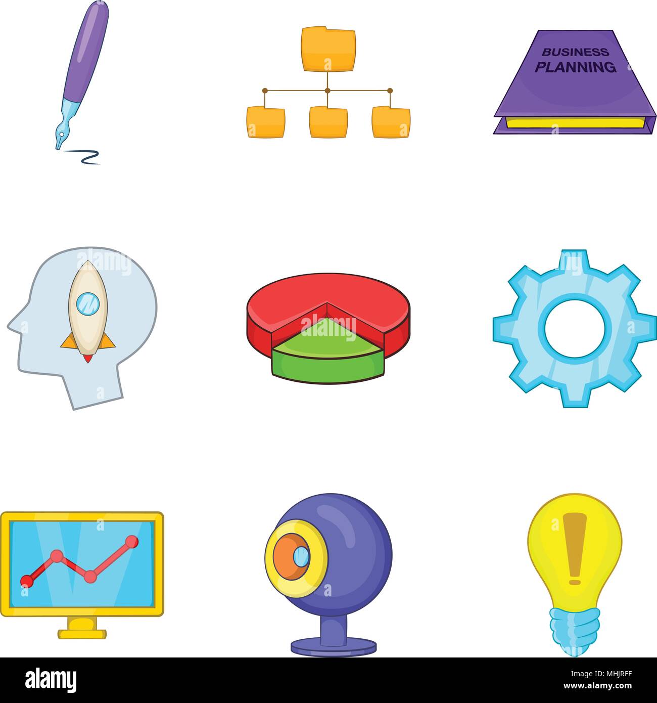 Anhang symbole gesetzt Stock-Vektorgrafiken kaufen - Alamy