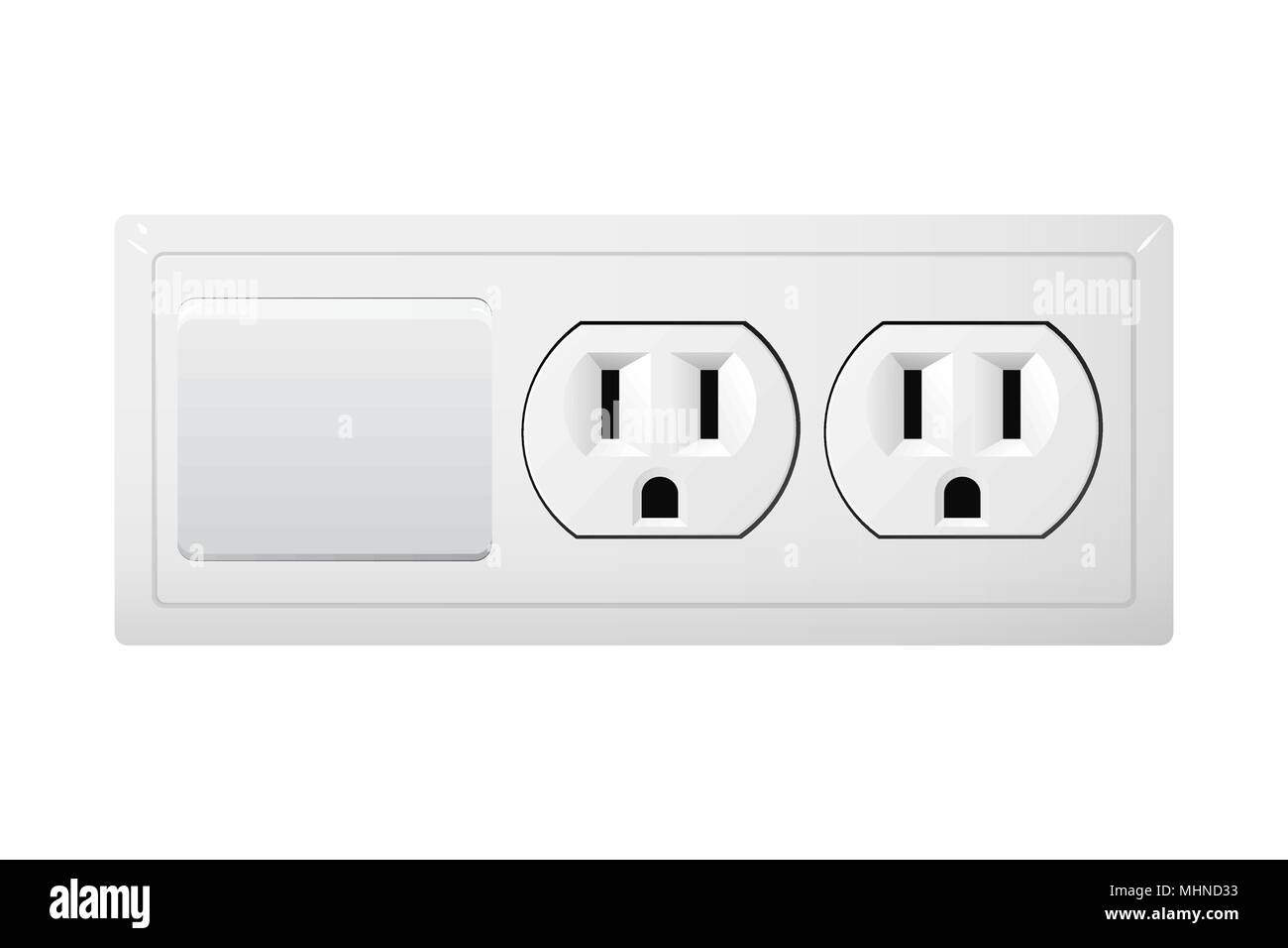 Elektrische Steckdose Typ B mit Schalter. Gefäß aus Mexiko Stock ...