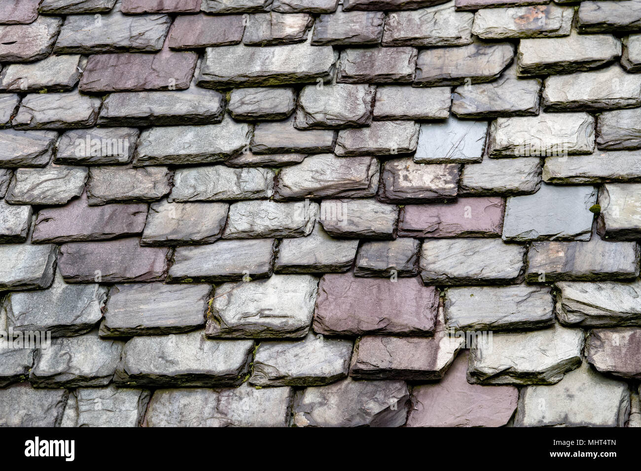 Alte Stein Schindeln Dach Detail Nahaufnahme Stockfotografie - Alamy