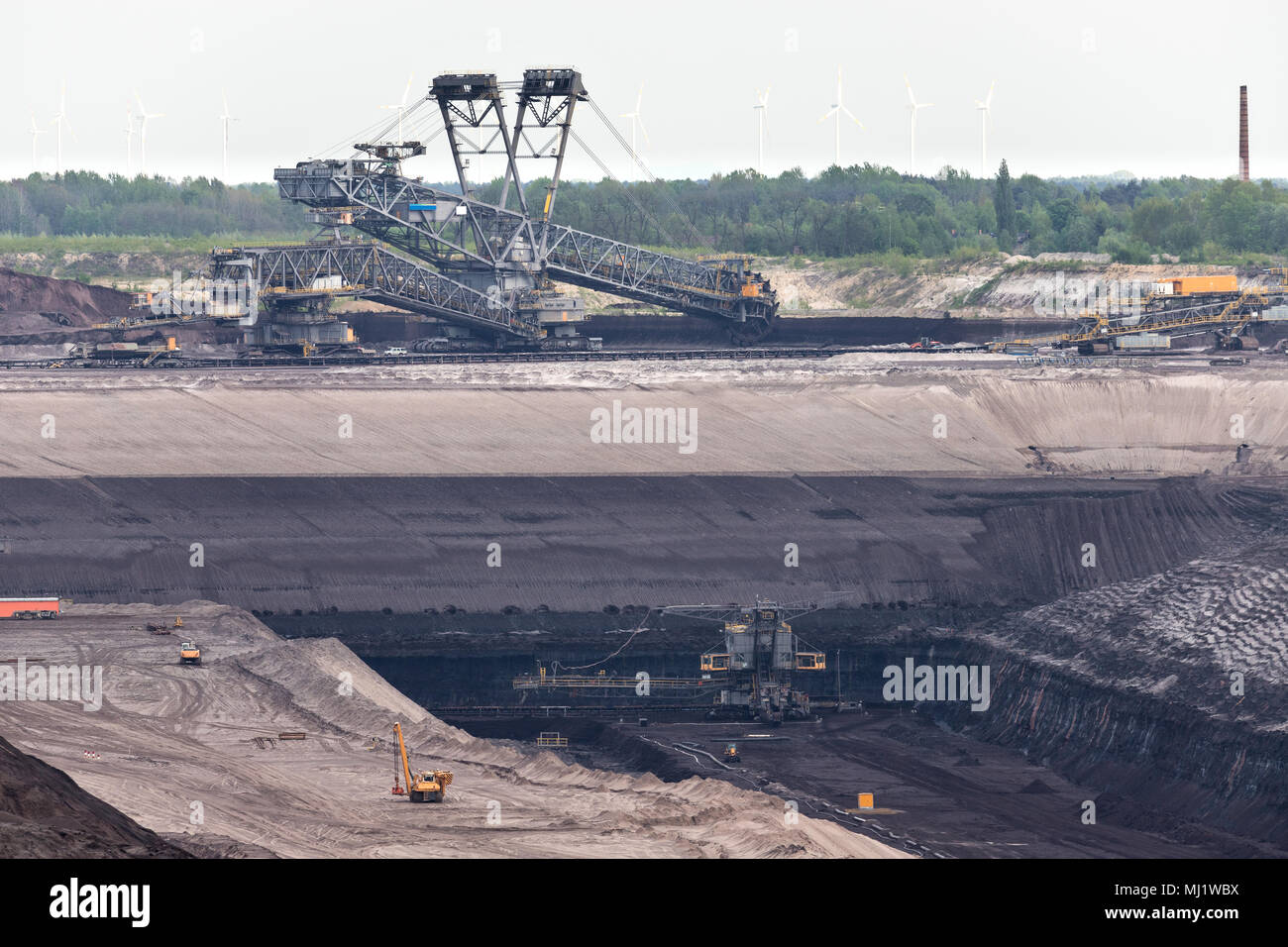 Braunkohle Tagebau in der Lausitz, Deutschland Stockfotografie - Alamy