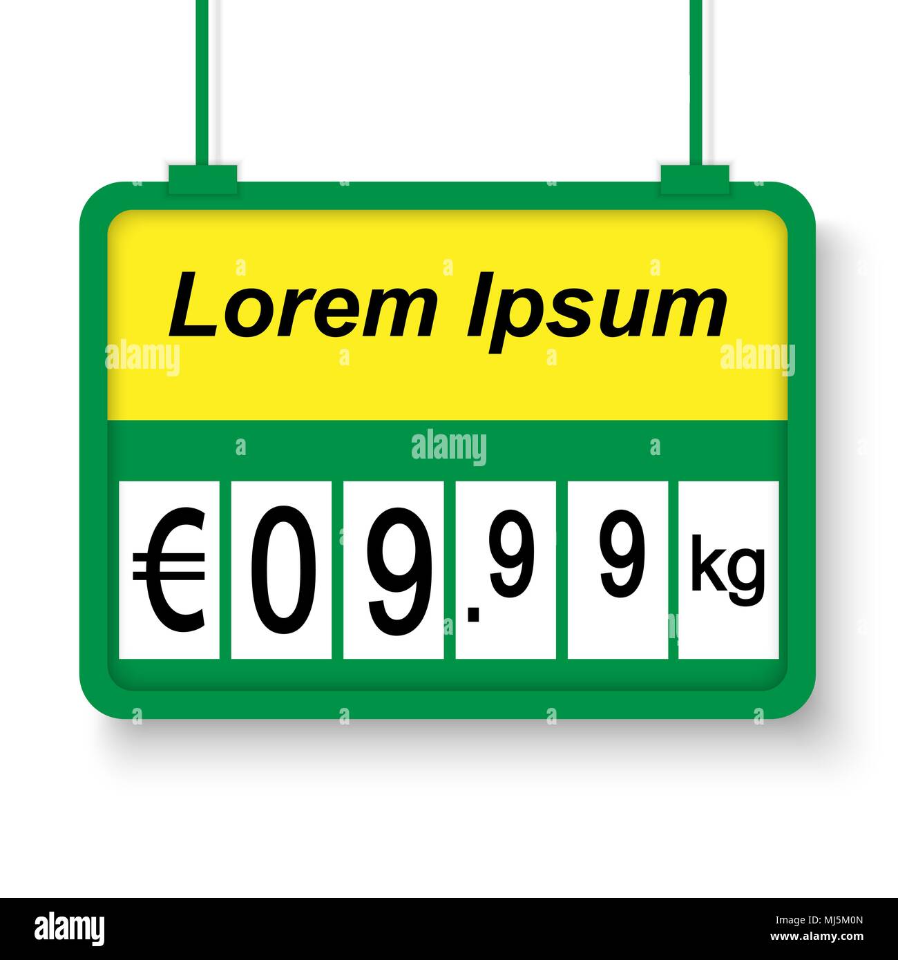 3d realistische Supermarkt preis Label. Vector Illustration Stock ...