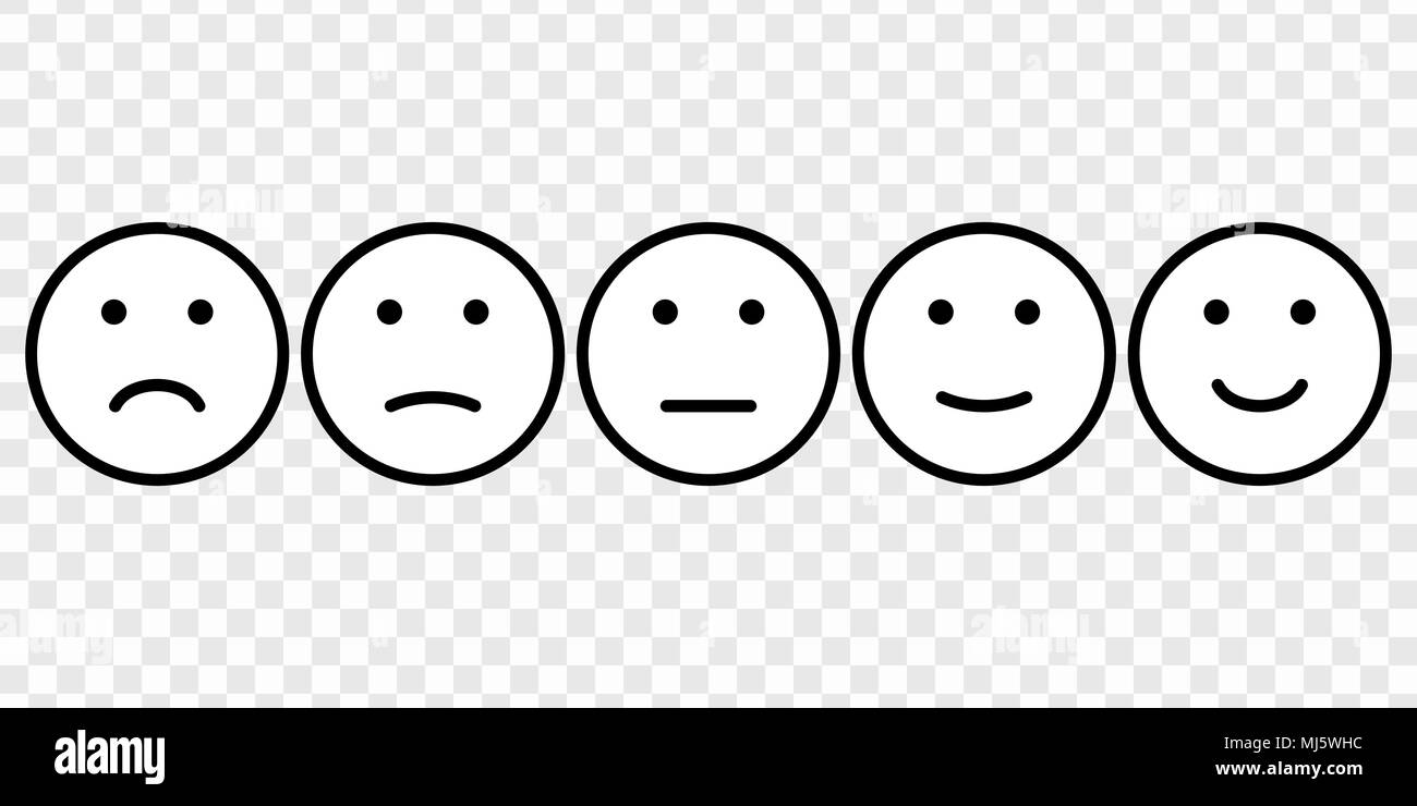 Smiley Symbol auf weißem Hintergrund. Verschiedene Smiley-symbol ...