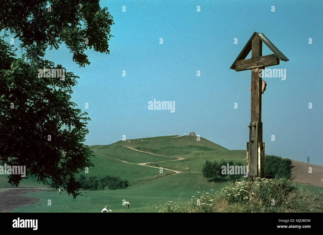 München Olympiaberg Hügel vor Beginn der Bauten für die Olympischen ...