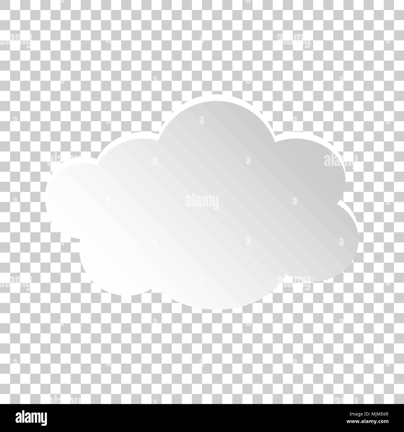 Cloud Sky Vektor icon. Wolken mit Schatten flachbild Vector ...
