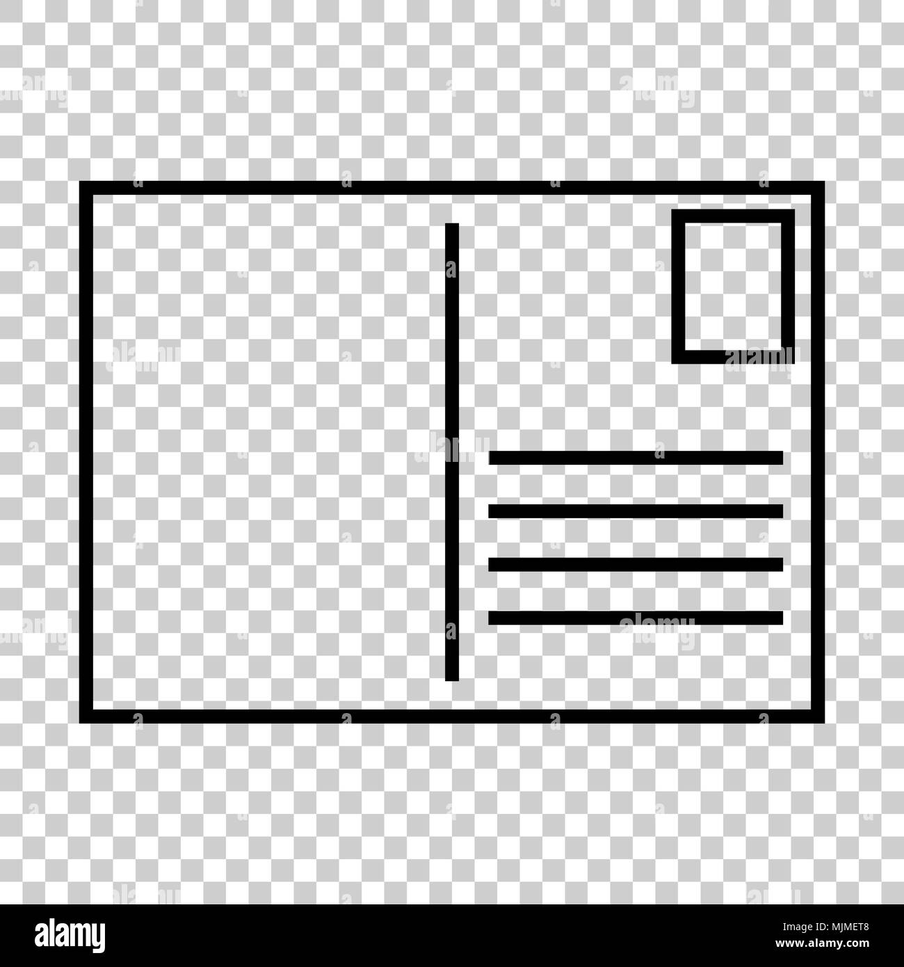 Postkarte liniensymbol Stock-Vektorgrafiken kaufen - Alamy