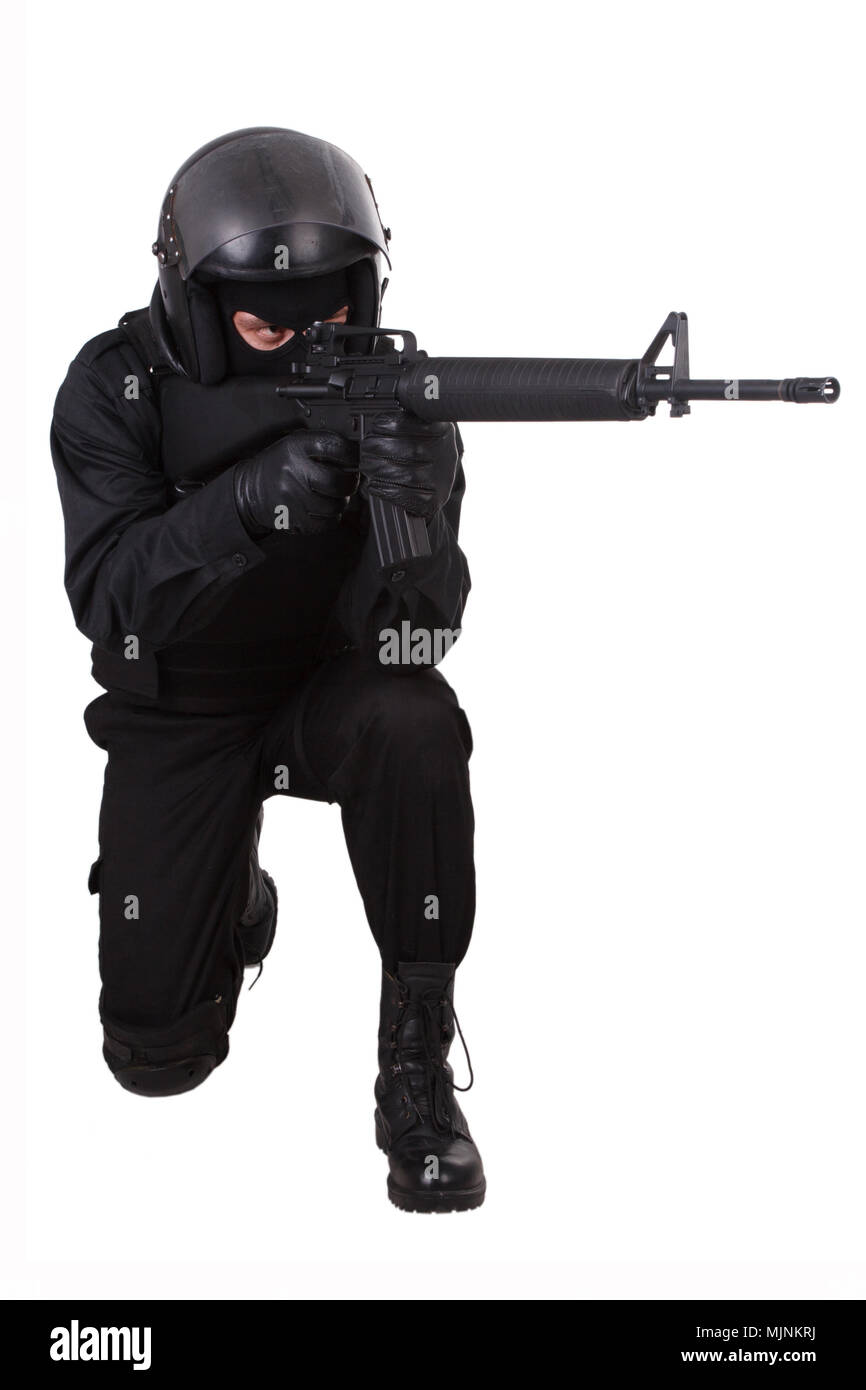 Schwarze Swat Team Uniform Stockfotos und -bilder Kaufen - Alamy