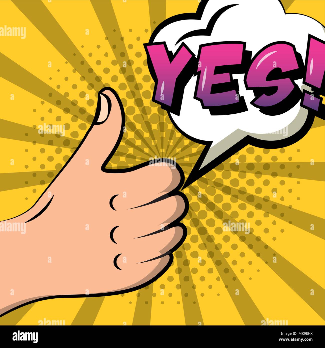 Cartoon yes symbol bubble Stock-Vektorgrafiken kaufen - Seite 2 - Alamy