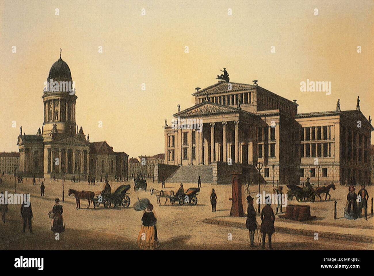 Koningliches Theater, Berlin 1840 Stockfotografie - Alamy