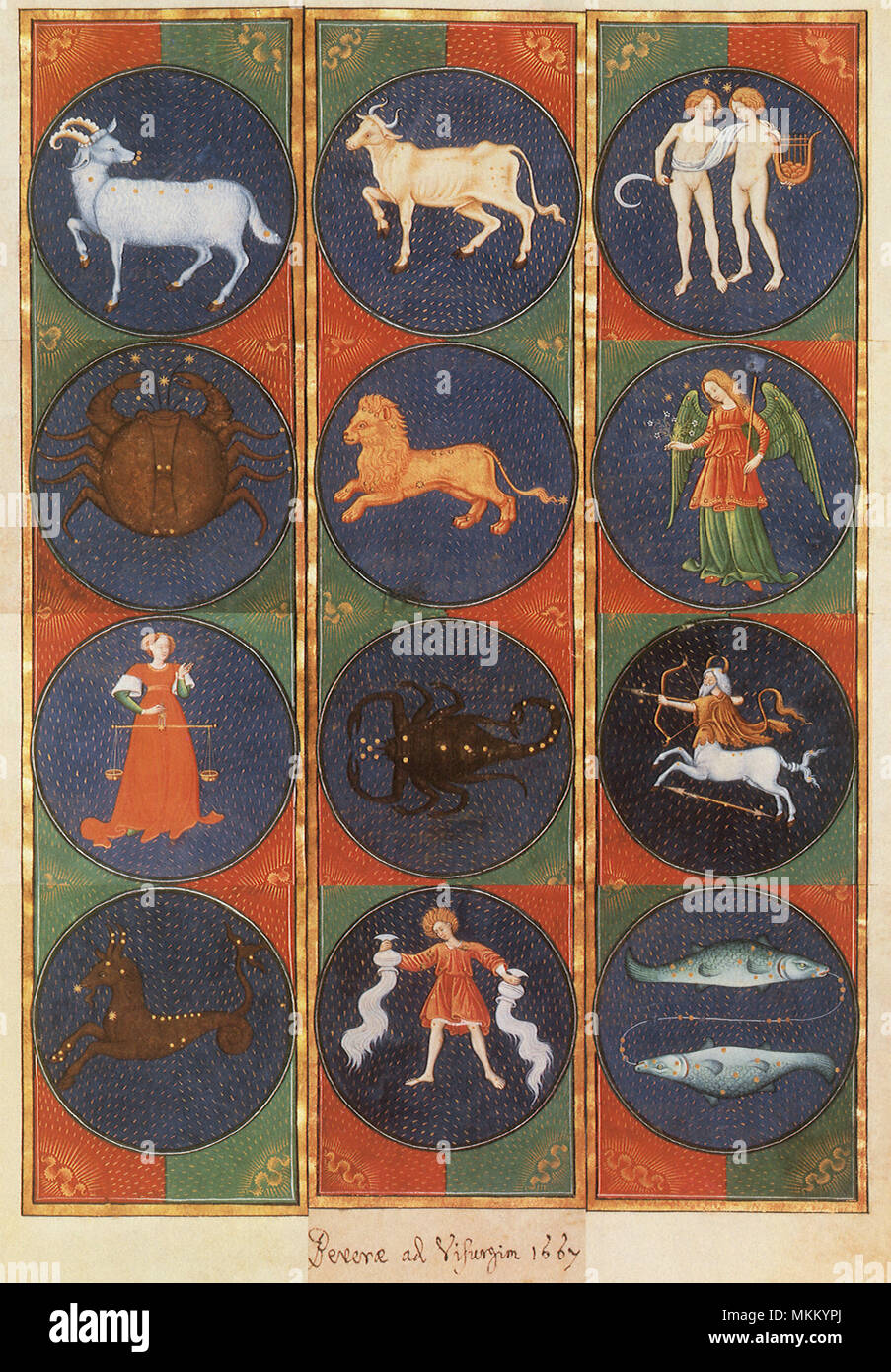 Twelve zodiac signs -Fotos und -Bildmaterial in hoher Auflösung – Alamy