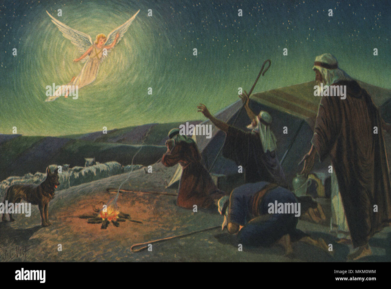 Hirten und Engel Stockfotografie - Alamy