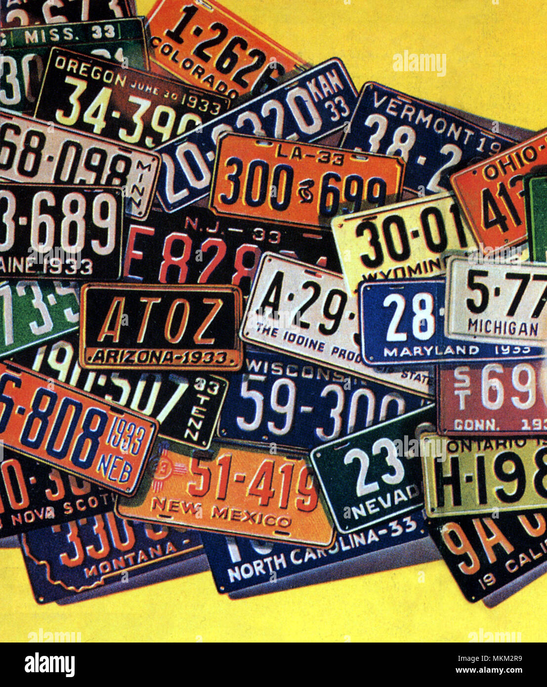 Sortierte nummernschilder Stockfotos und -bilder Kaufen - Alamy