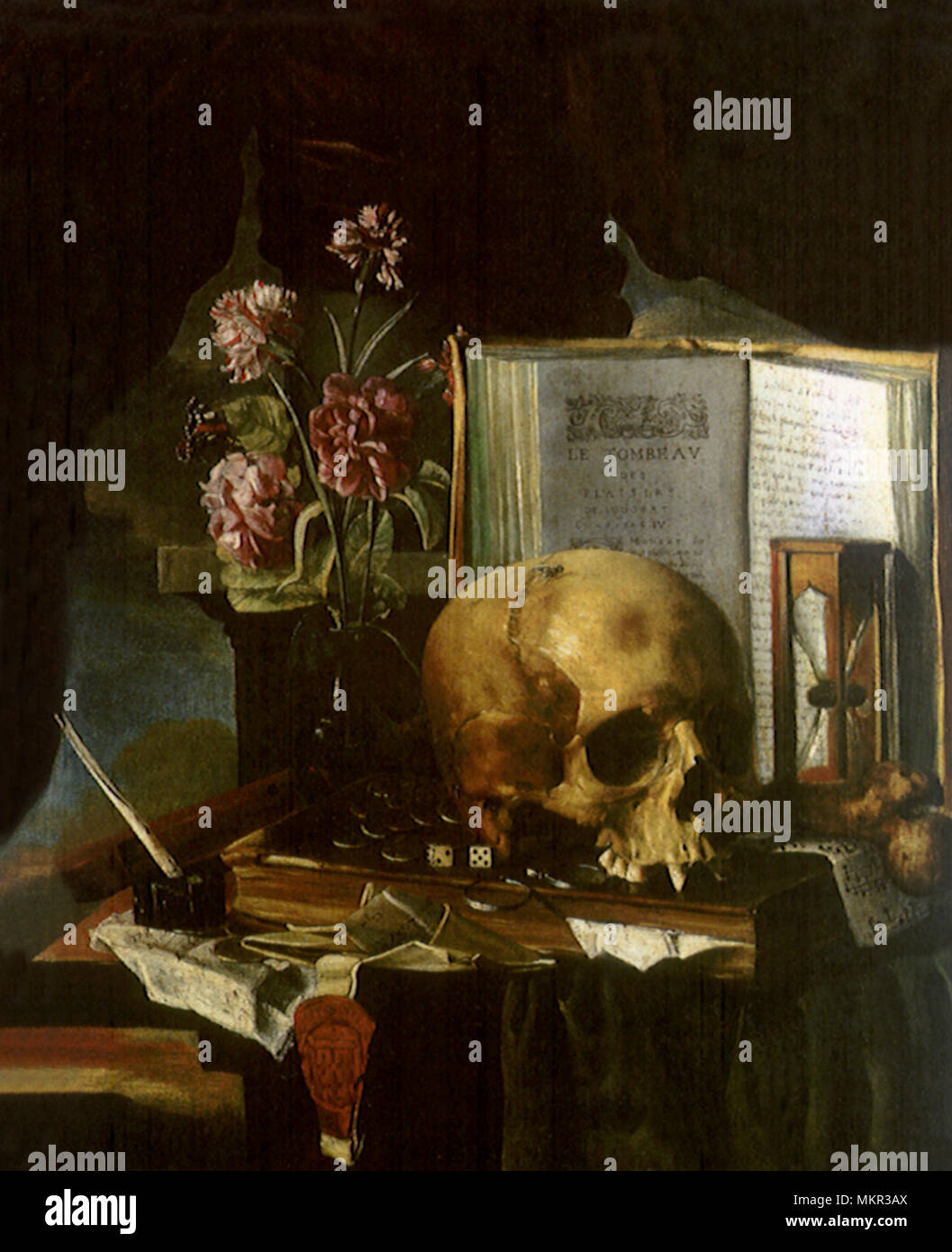 Vanitas still life skull books -Fotos und -Bildmaterial in hoher ...