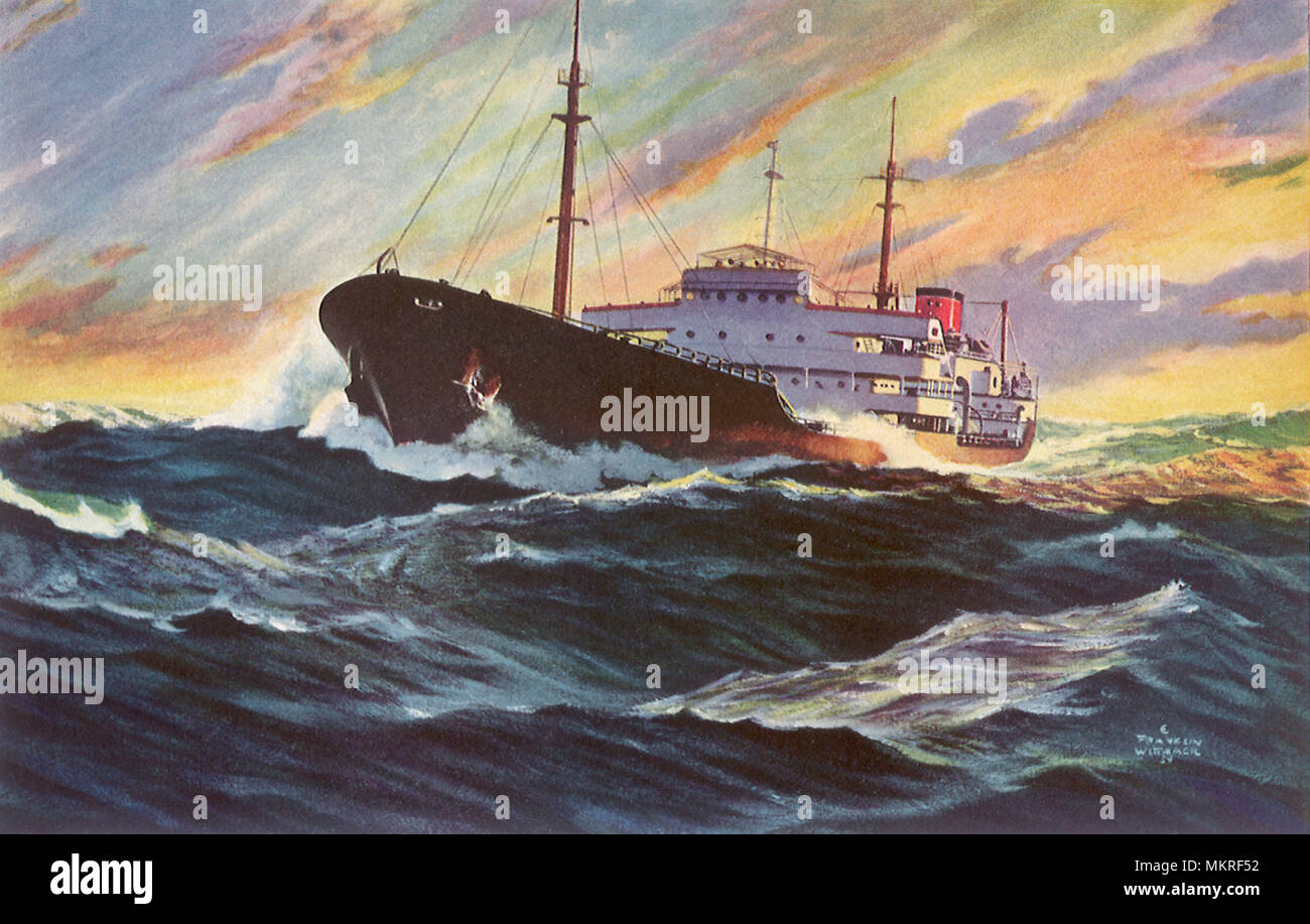 Schiff auf hoher See Stockfotografie - Alamy